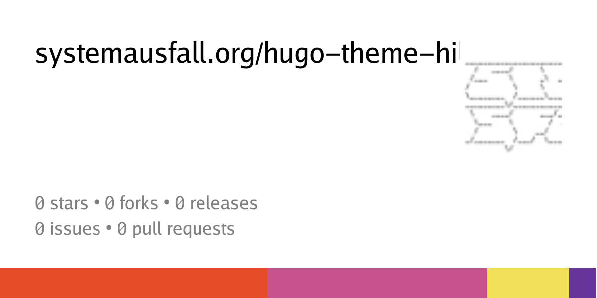 systemausfall.org/hugo-theme-hilfe - Forgejo: Beyond coding. We Forge.